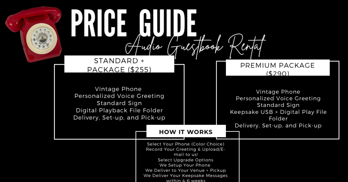 Audio Guestbook Booth Price Guide-Website
